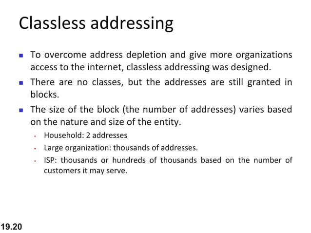 Forouzan Ch19 Network Layer Logical Addressingppt Computer Networking Computing