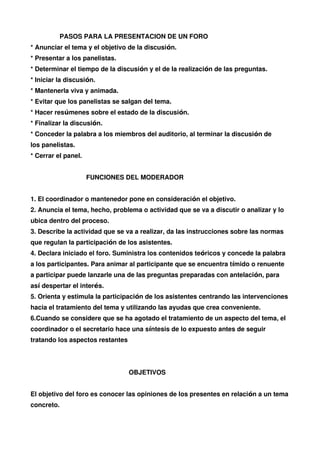 ¿QUE ES UN FORO? | PDF