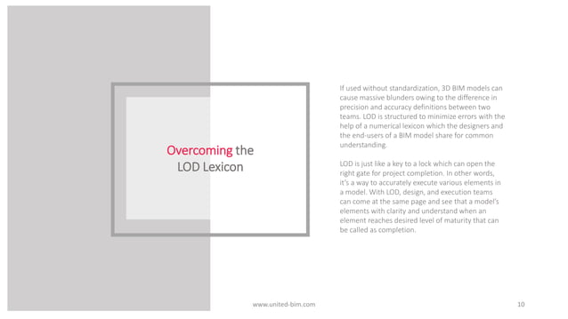 BIM Level of Development Explained | LOD 100 200 300 400 500 | PPTX