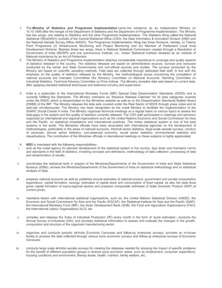 MINISTRY OF STATISTICS AND PROGRAMME IMPLEMENTATION | DOCX