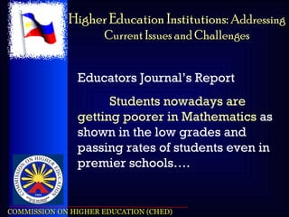 Addressing Current Issues and Challenges in HE | PPT