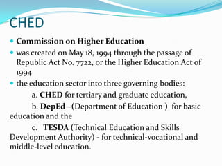 STATUS AND PROFILE OF HIGHER EDUCATION | PPTX