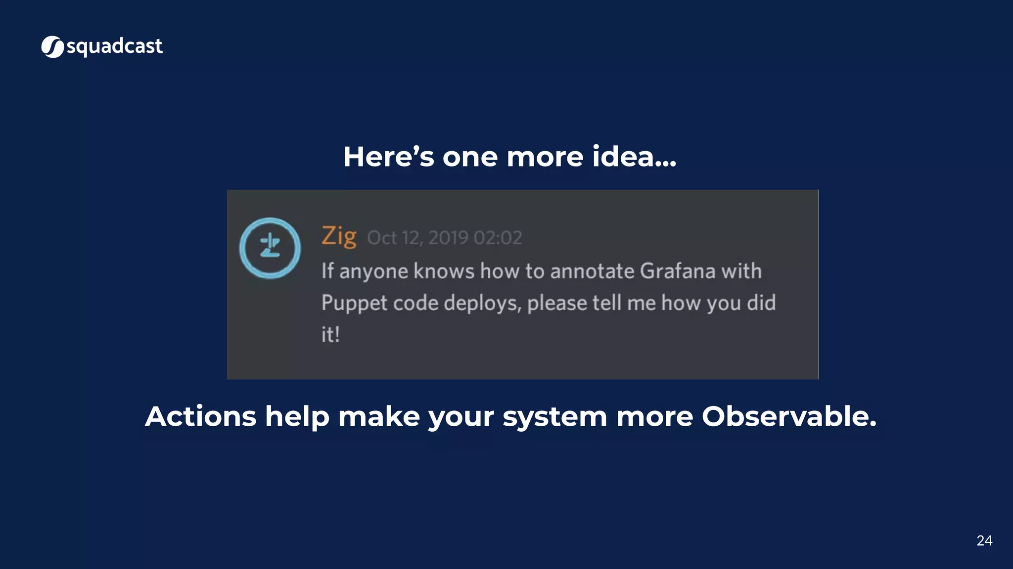 Making Observability Actionable At Scale - DBS DevConnect 2019 | PPT