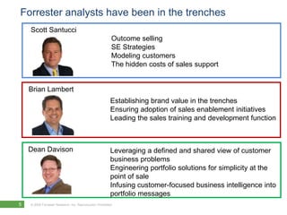 Sales Enablement and Outcome Selling, Forrester Research | PPTX