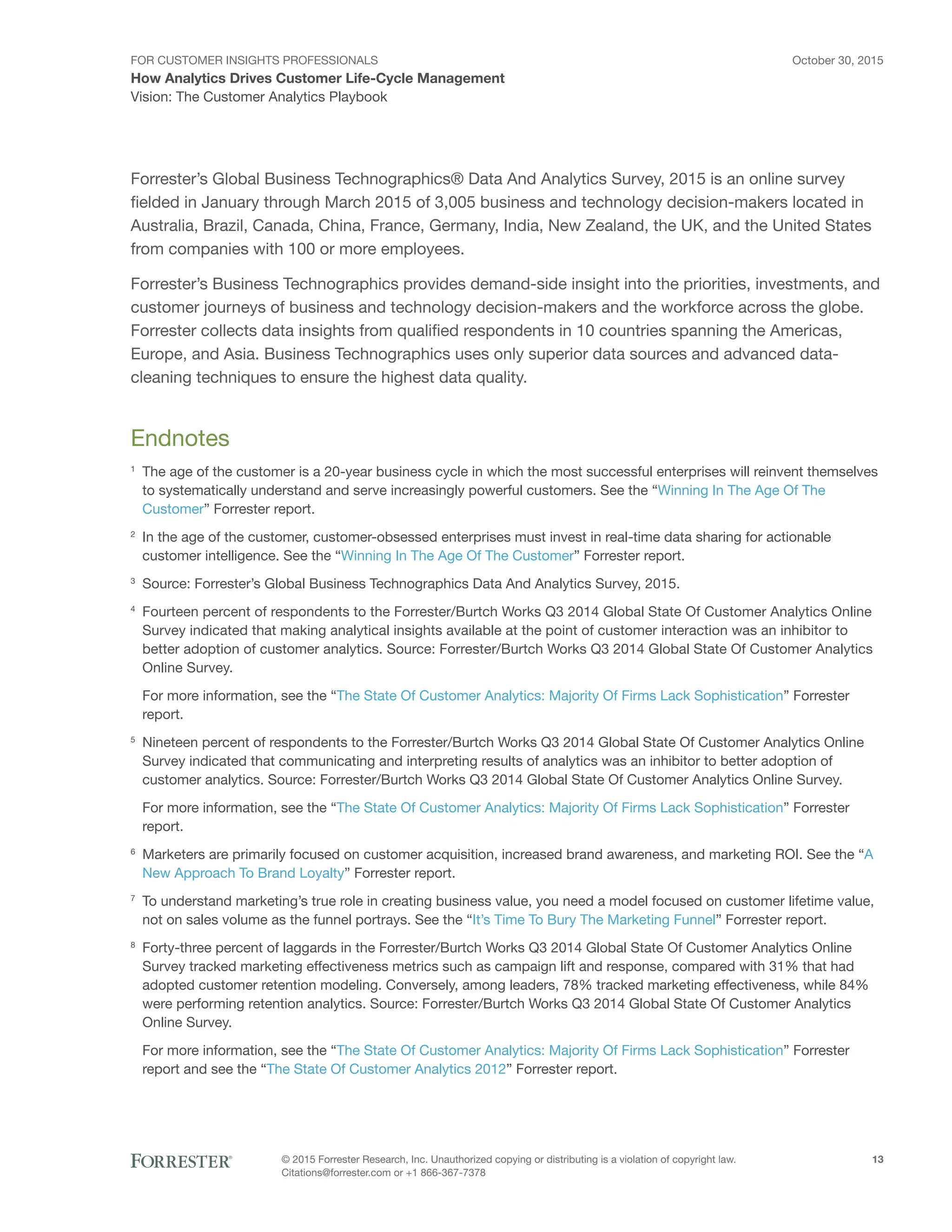 Forrester analytics-drives-customer-life-cycle-management-108033 | PDF ...