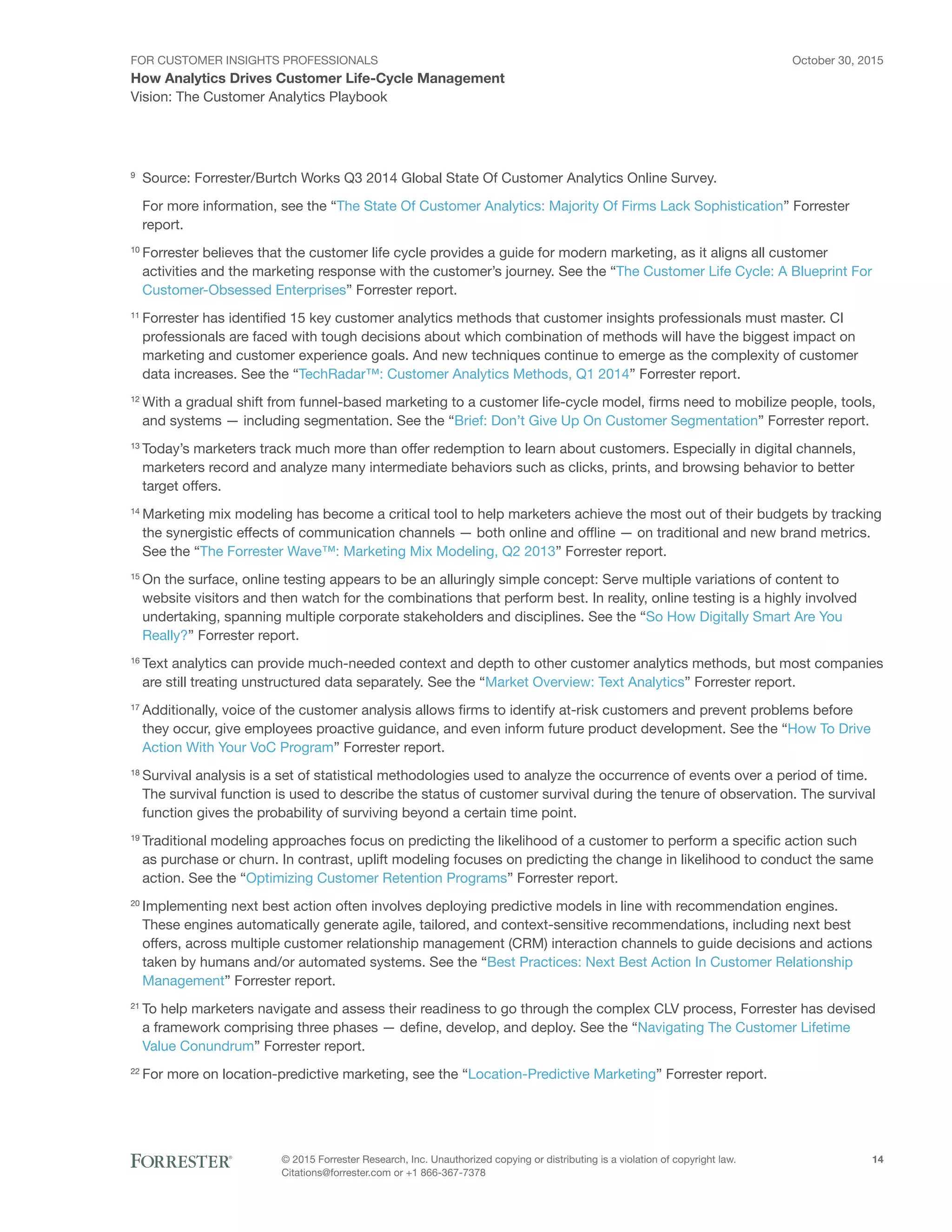 Forrester analytics-drives-customer-life-cycle-management-108033 | PDF ...