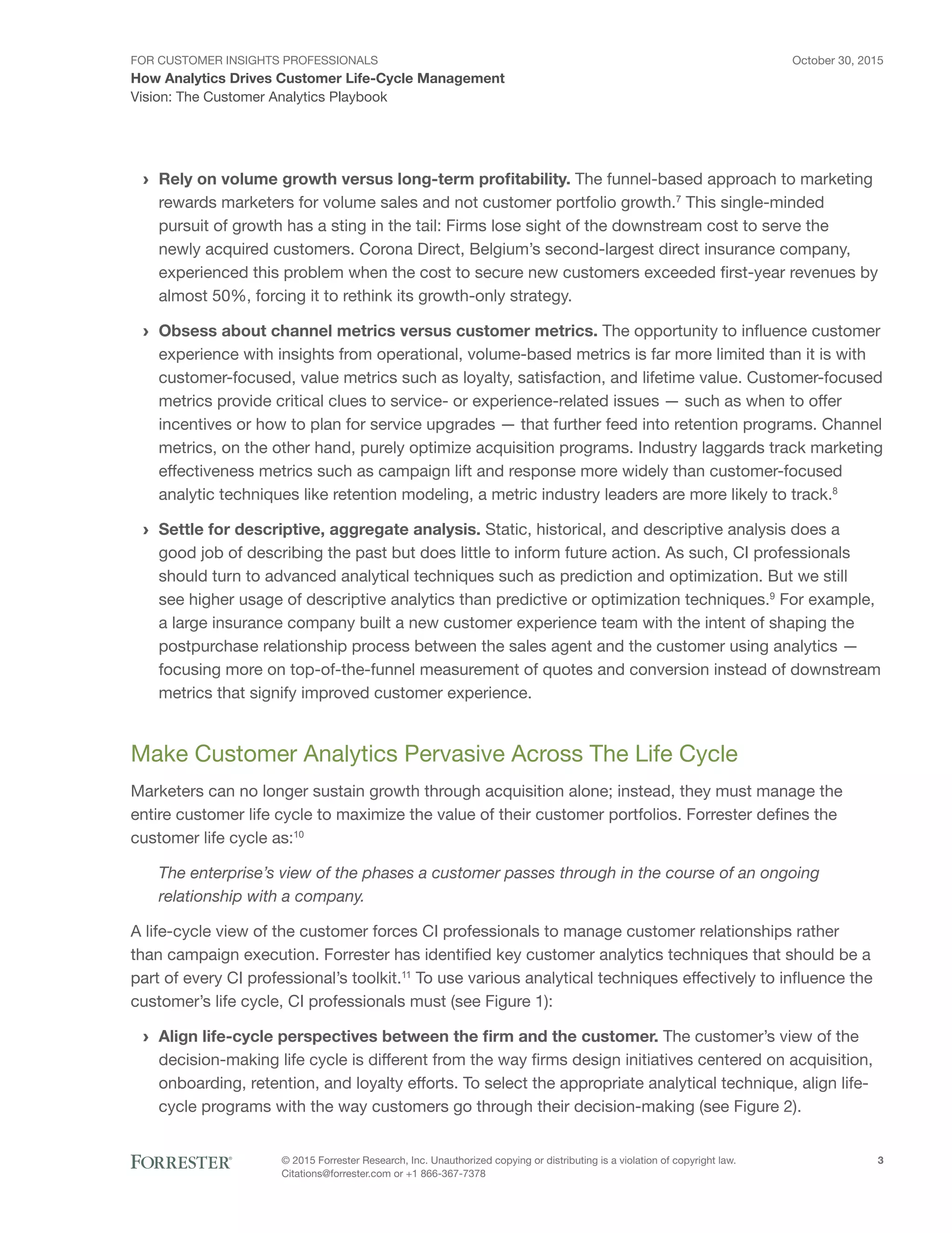 Forrester analytics-drives-customer-life-cycle-management-108033 | PDF ...
