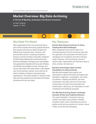 The CIO guide to Big Data Archiving | PDF