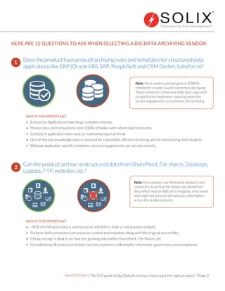 The CIO guide to Big Data Archiving | PDF