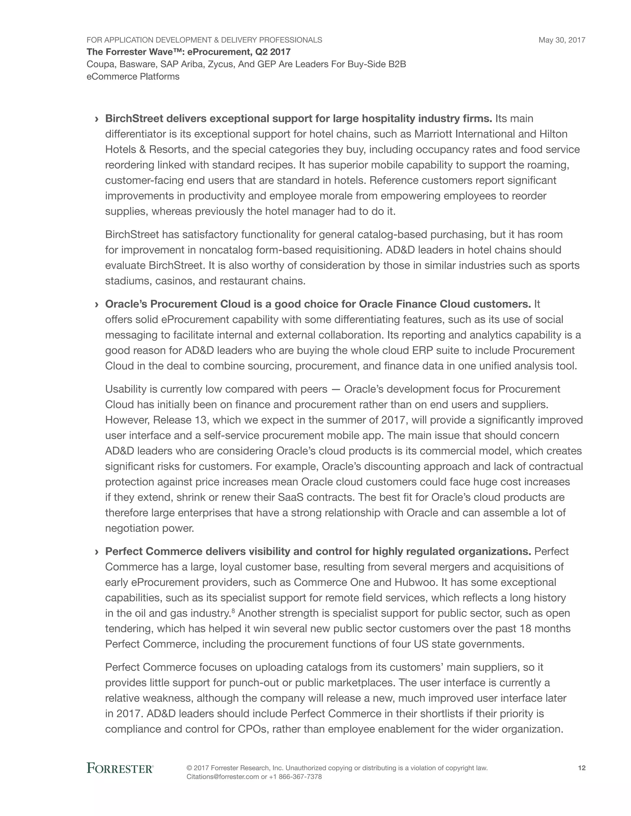 Forrester e procurement 2017 wave | PDF