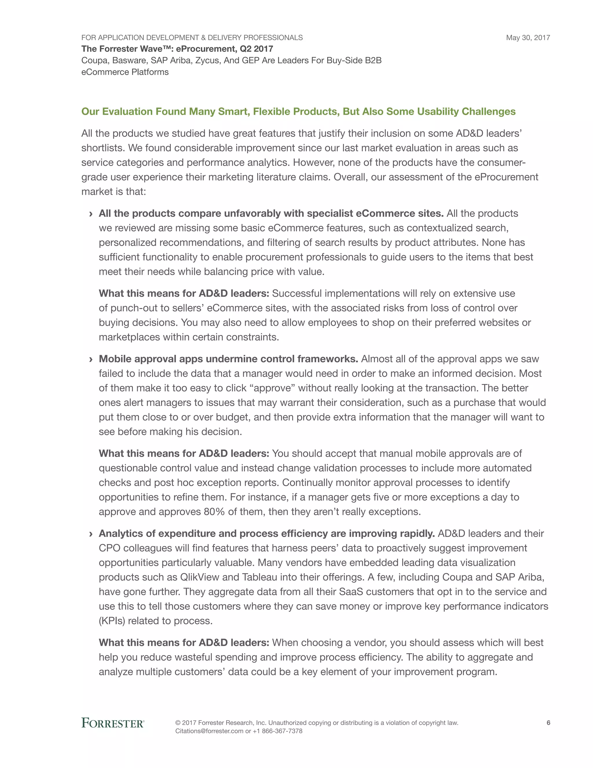 Forrester e procurement 2017 wave | PDF