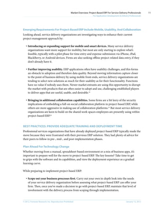 Forrester Market Overview Projectbased Erp For Service Delivery ...