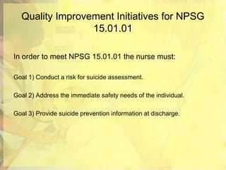 Quality presentation: Suicide in the emergency department | PPTX ...