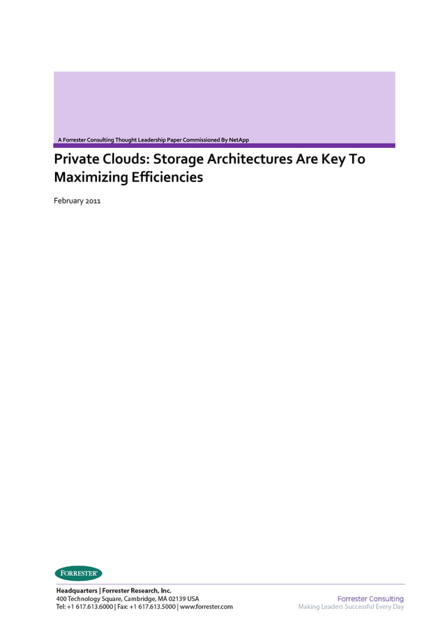 Forrester report rp-storage-architectures | PDF