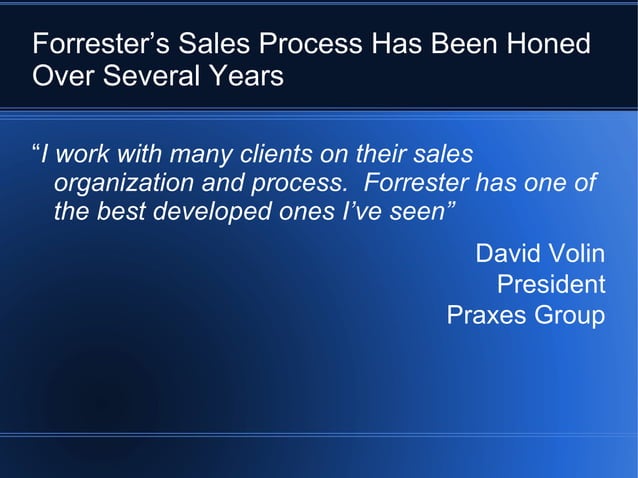 Forrester sales process | PPT
