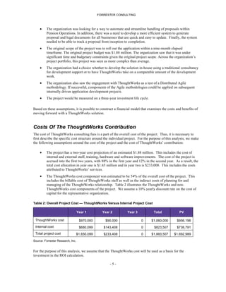 Total Economic Impact of ThoughtWorks Distributed Agile Approach | PDF