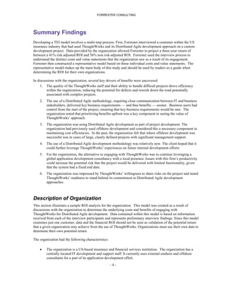 The Total Economic Impact Of Using ThoughtWorks’ “Distributed Agile” Approach | PDF