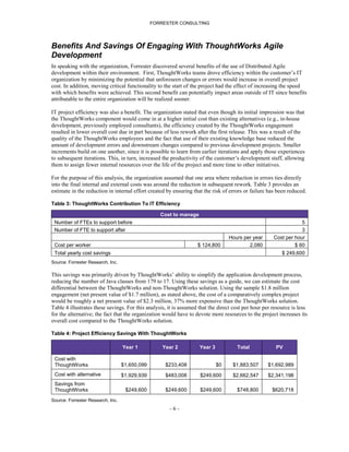 The Total Economic Impact Of Using ThoughtWorks’ “Distributed Agile” Approach | PDF