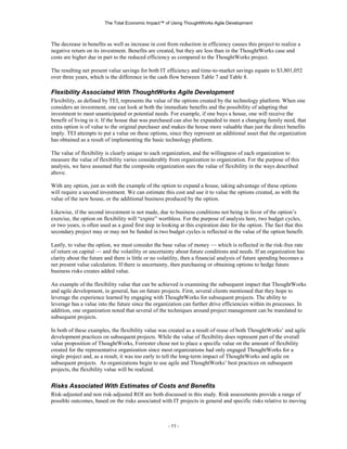 The Total Economic Impact of Using ThoughtWorks' Agile Development Approach | PDF