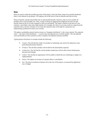 The Total Economic Impact of Using ThoughtWorks' Agile Development Approach | PDF
