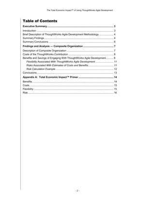The Total Economic Impact of Using ThoughtWorks' Agile Development Approach | PDF