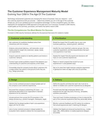 Forrester the customer-experience-management-maturity-model | PDF