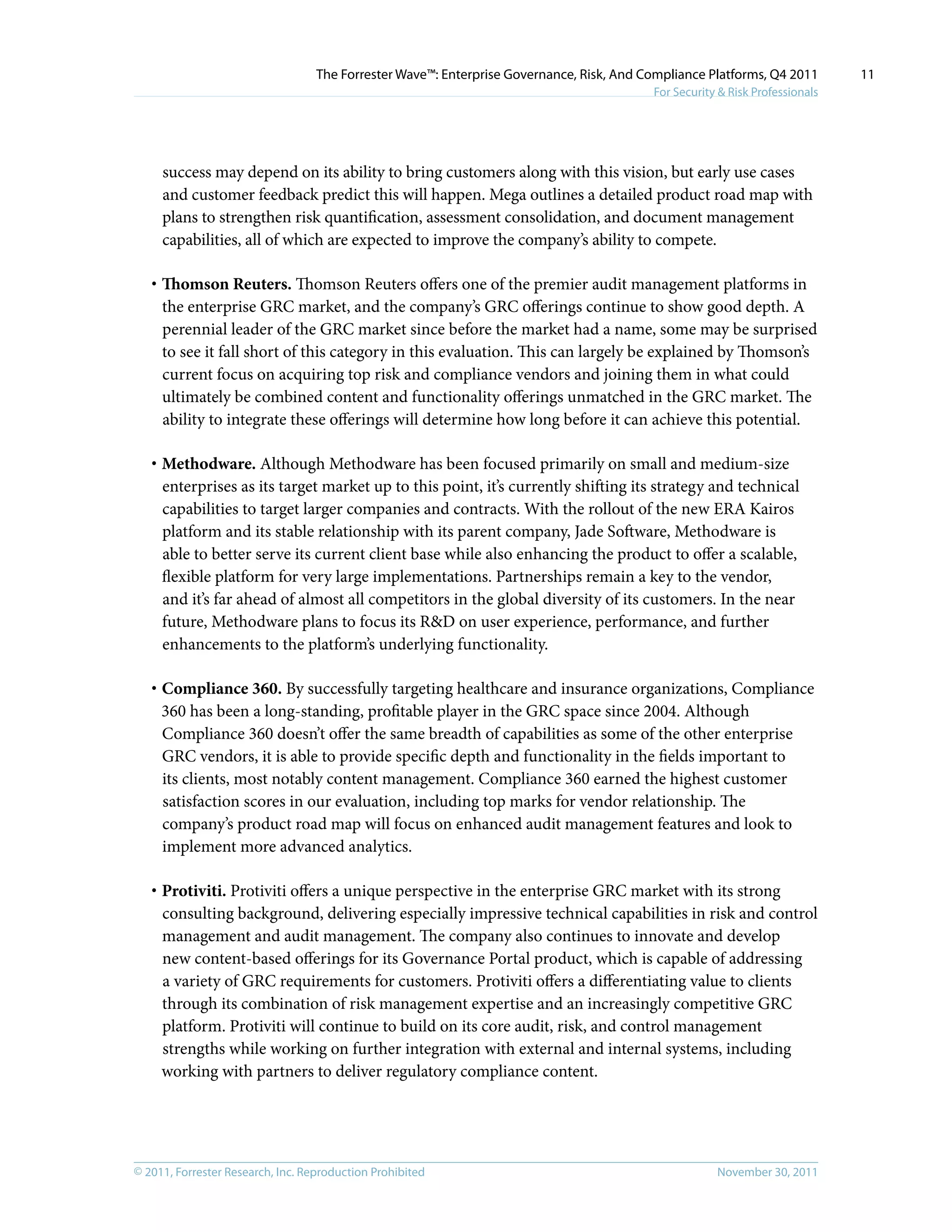 Forrester wave enterprise_grc_platforms_q4_2011 | PDF