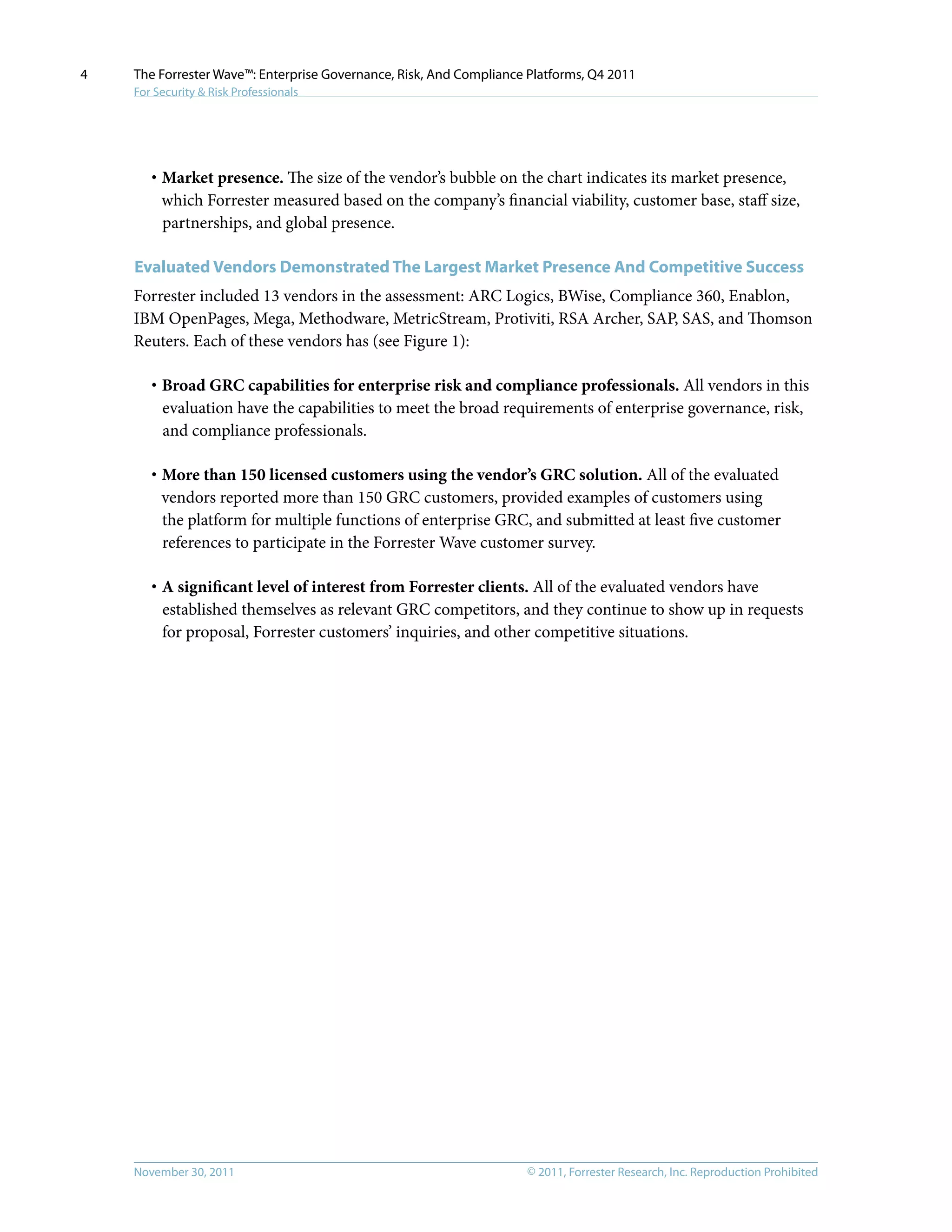 Forrester wave enterprise_grc_platforms_q4_2011 | PDF