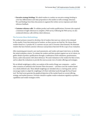 Forrester Wave SAP 09 | PDF