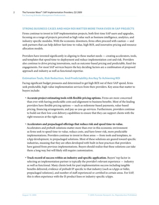 Forrester Wave SAP 09 | PDF