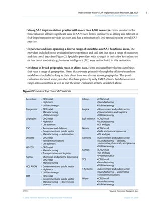 Forrester Wave SAP 09 | PDF