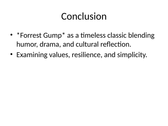 Forrest_Gump_Presentation.pptx very good | PPTX | Drama | Genres