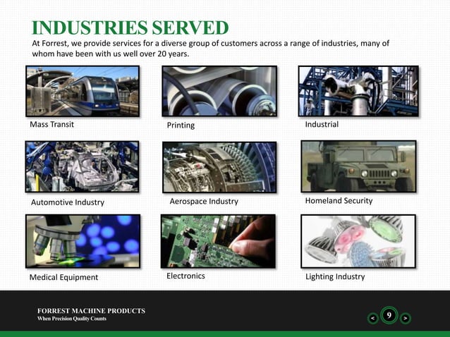 Forrest Machine Products Presentation 2019 | PPT
