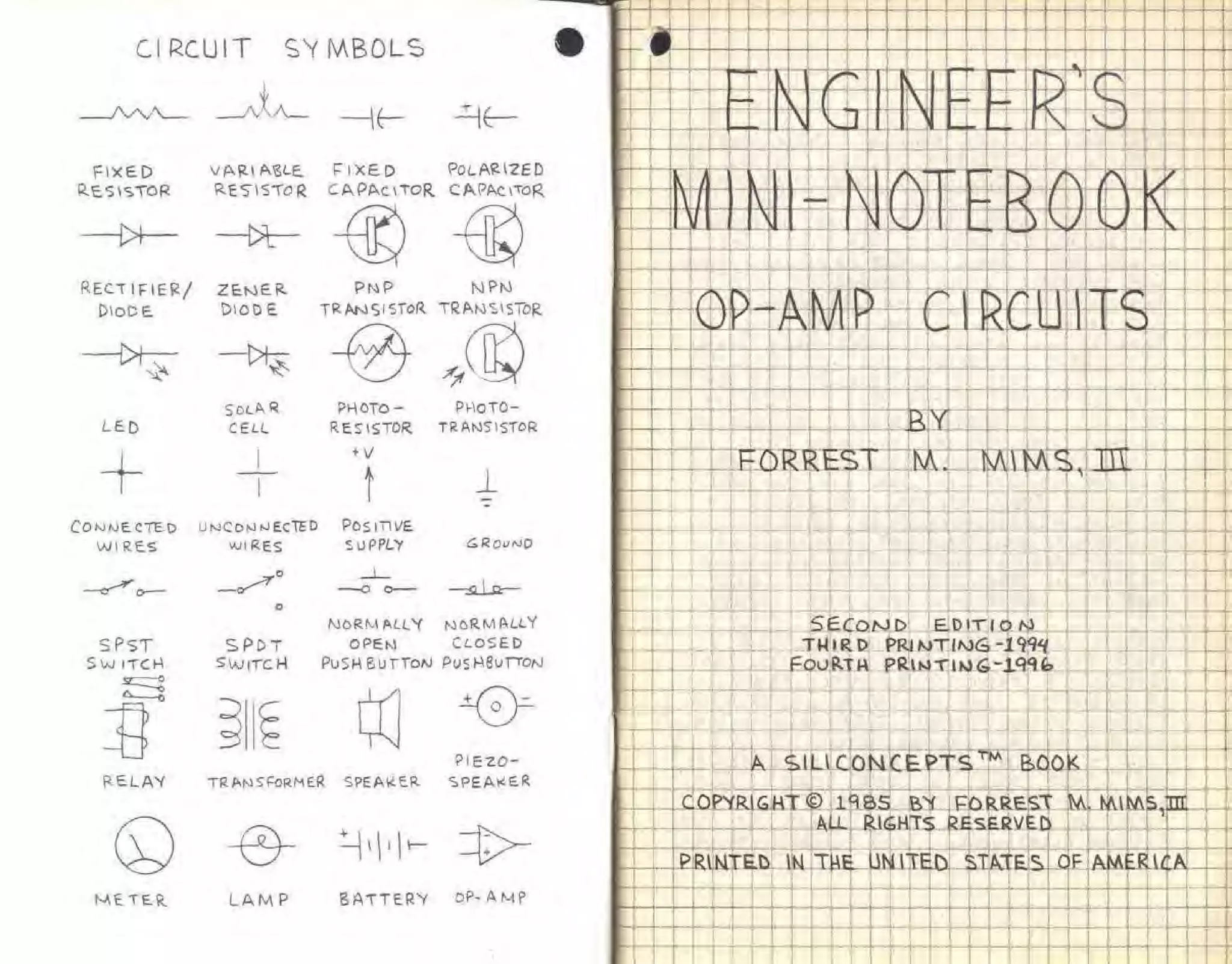 Forrest mims engineer's mini-notebook op amp ic circuits (radio shack electronics)(1) text | PDF ...