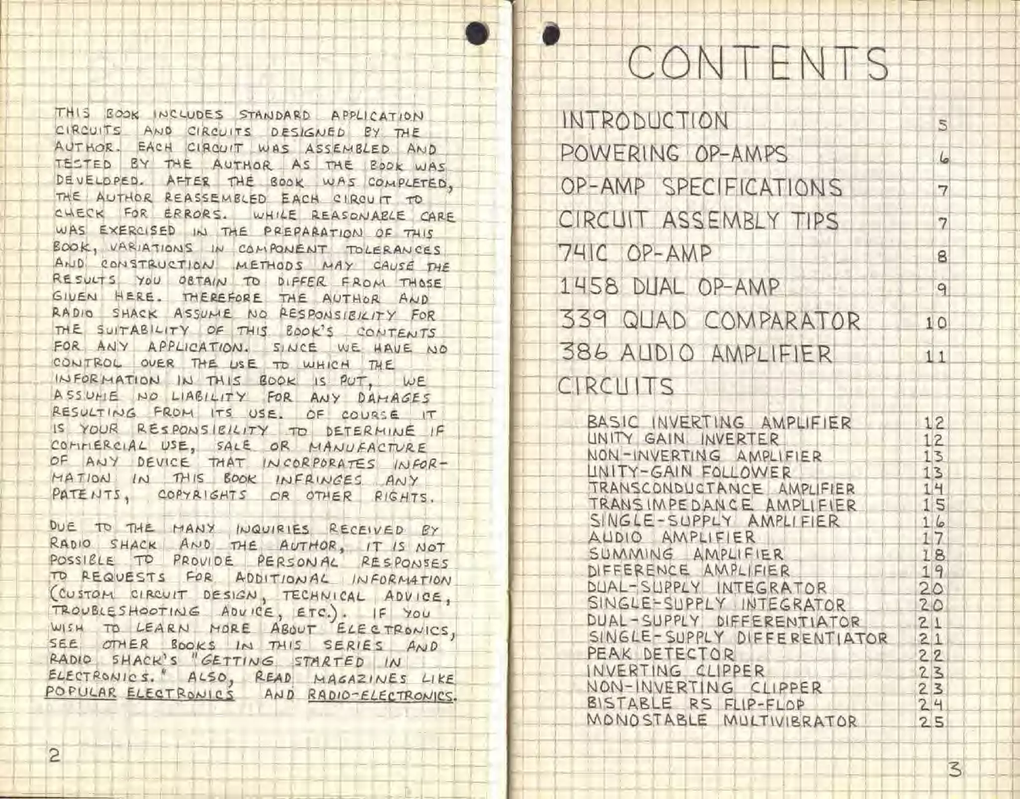 Forrest mims engineer's mini-notebook op amp ic circuits (radio shack ...