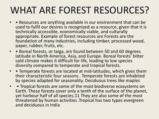 Forrest resources ppt in 12 slides on engineering | PPT