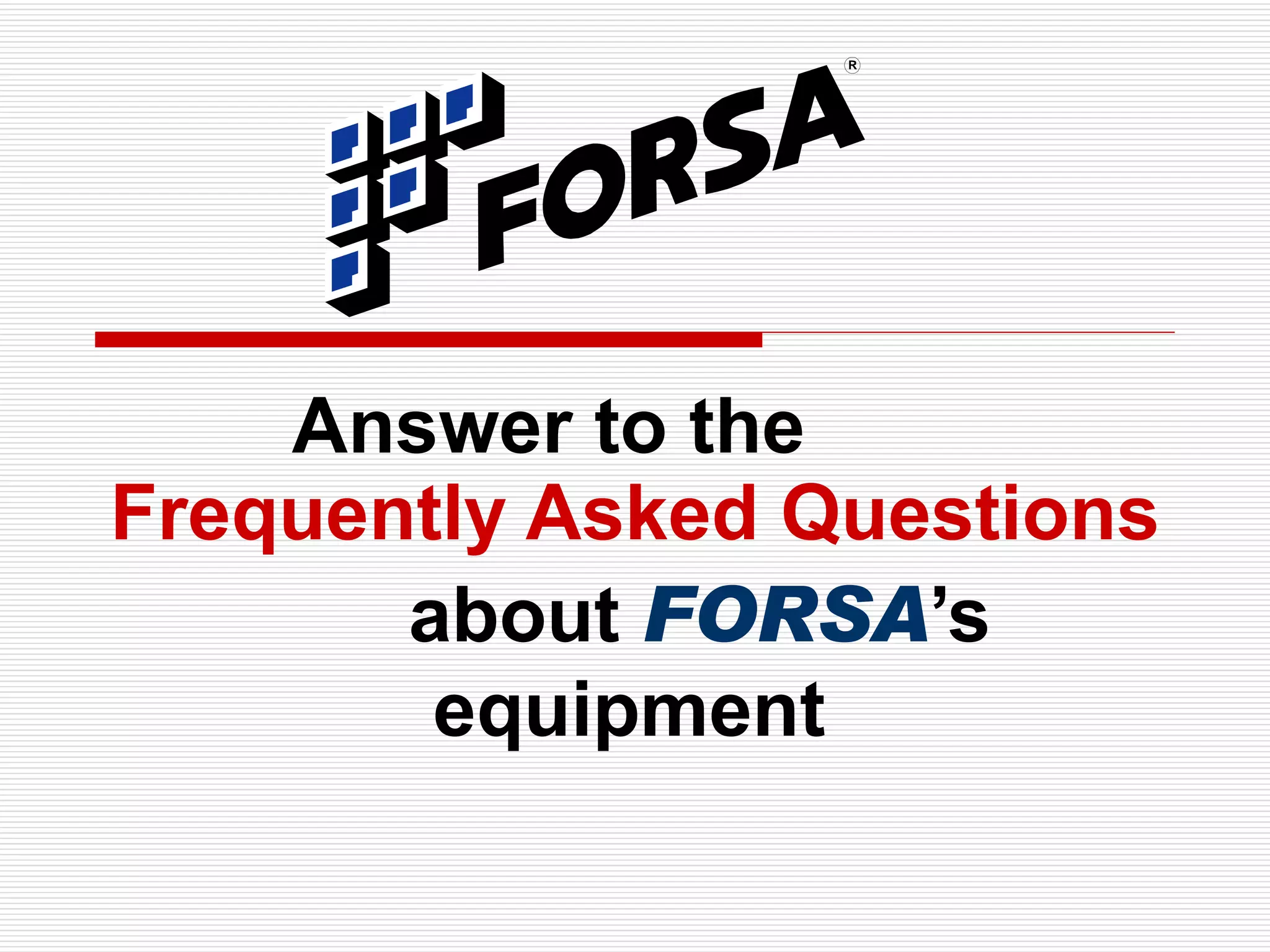 Forsa`S Presentation | PPT