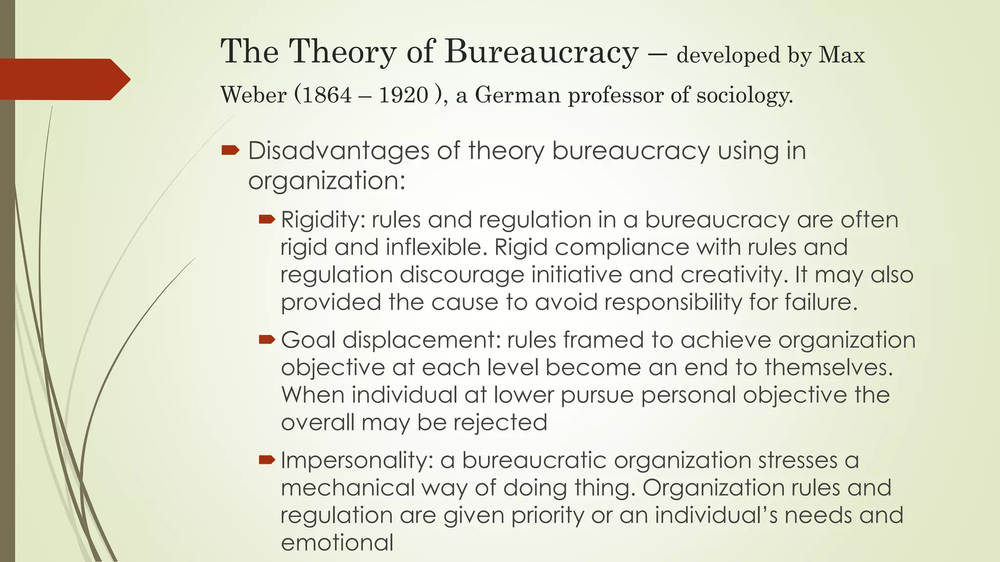 The history about Theory of Bureaucracy by Max Webber | PPTX