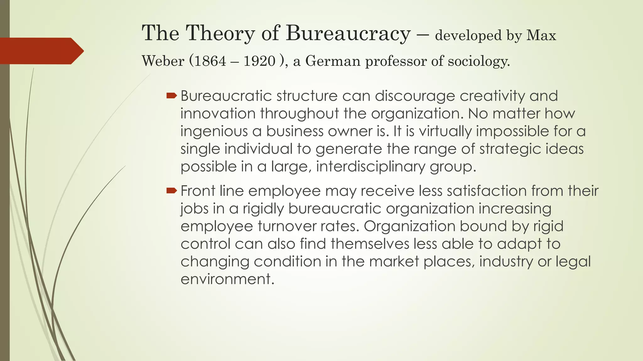 The history about Theory of Bureaucracy by Max Webber | PPTX | Business Administration | Business