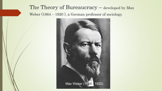 The history about Theory of Bureaucracy by Max Webber | PPT