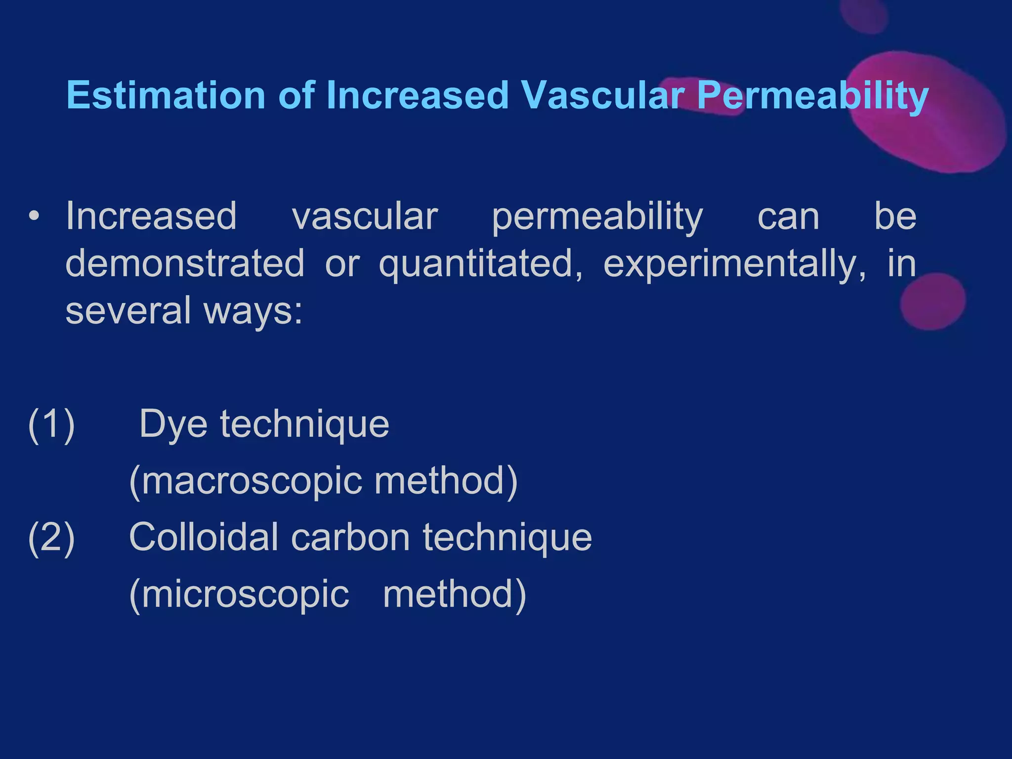 vascular changes in inflamation | PPTX