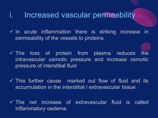 vascular changes in inflamation | PPTX