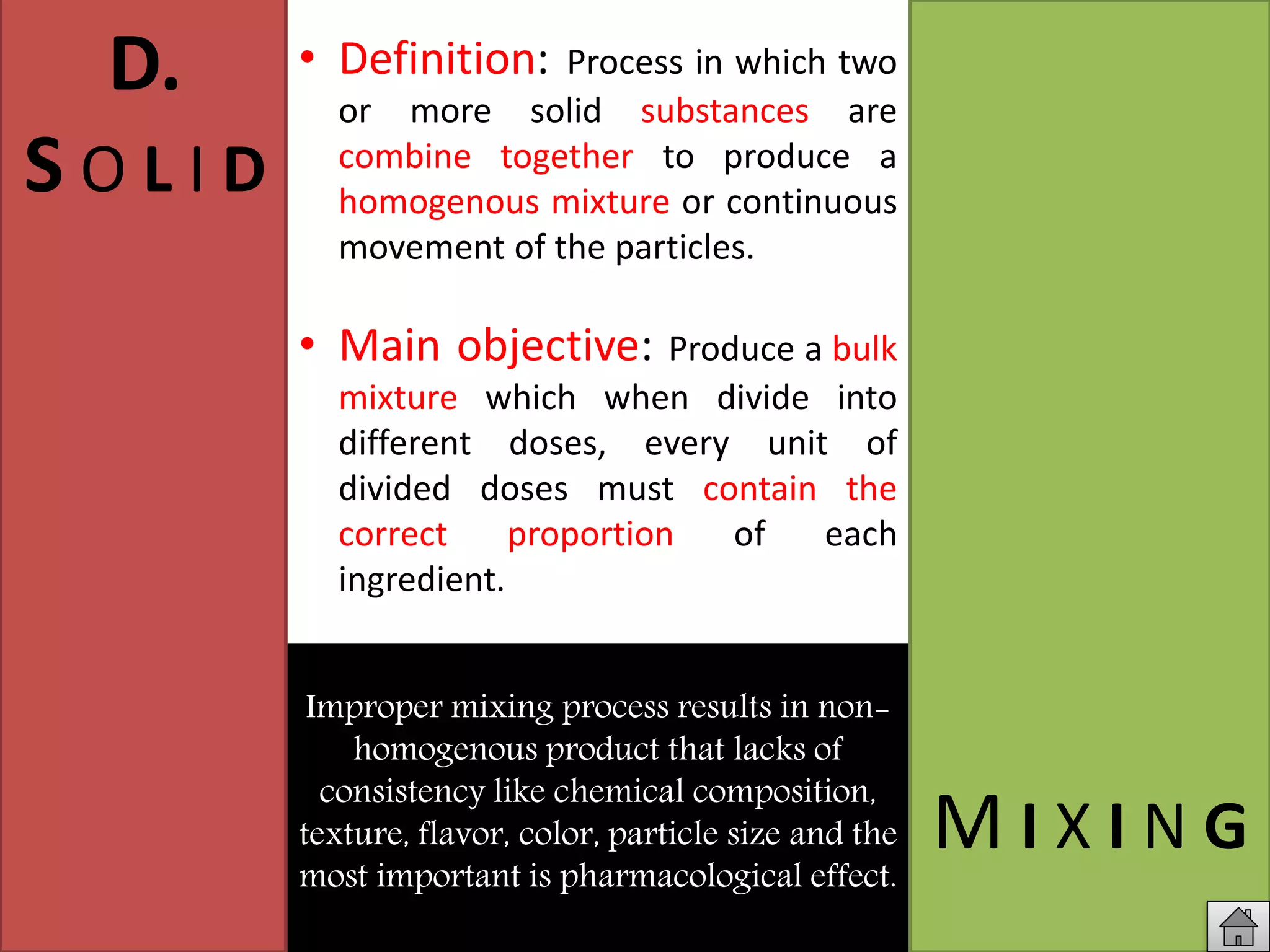 [Power Point] Mixing - Pharmaceutical Engineering | PPTX