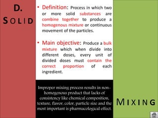 [Power Point] Mixing - Pharmaceutical Engineering | PPTX