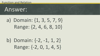 Functions and Relations | PPT