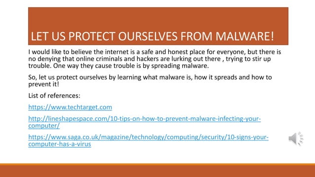 Malware infection awareness | PPT