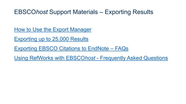 Advanced Searching on EBSCOhost Research Databases | PPT