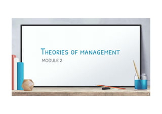 Theories of Management | PPT