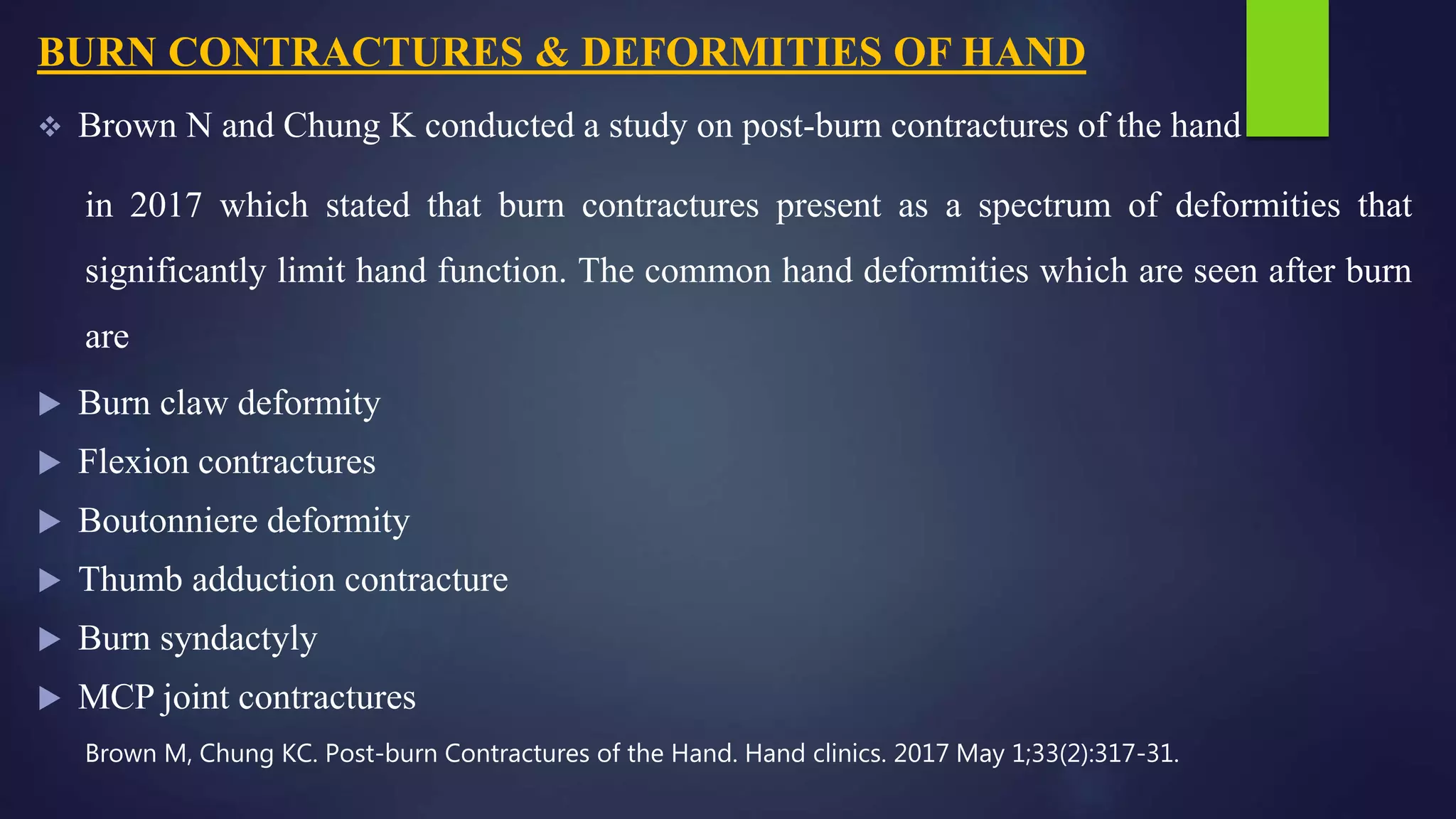 Hand Rehabilitation In Burns | PPTX