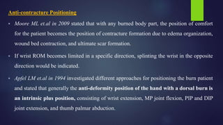 Hand Rehabilitation In Burns | PPTX